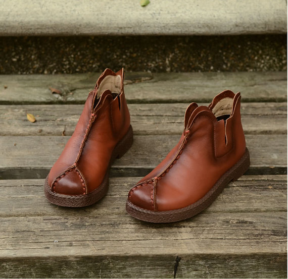 Original Leather Thicken Casual Renaissance Neoclassical Retro Shoes on ...