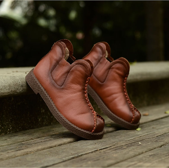 Original Leather Thicken Casual Renaissance Neoclassical Retro Shoes on ...