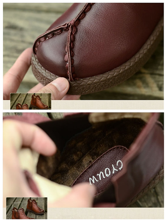 Original Leather Thicken Casual Renaissance Neoclassical Retro Shoes on ...